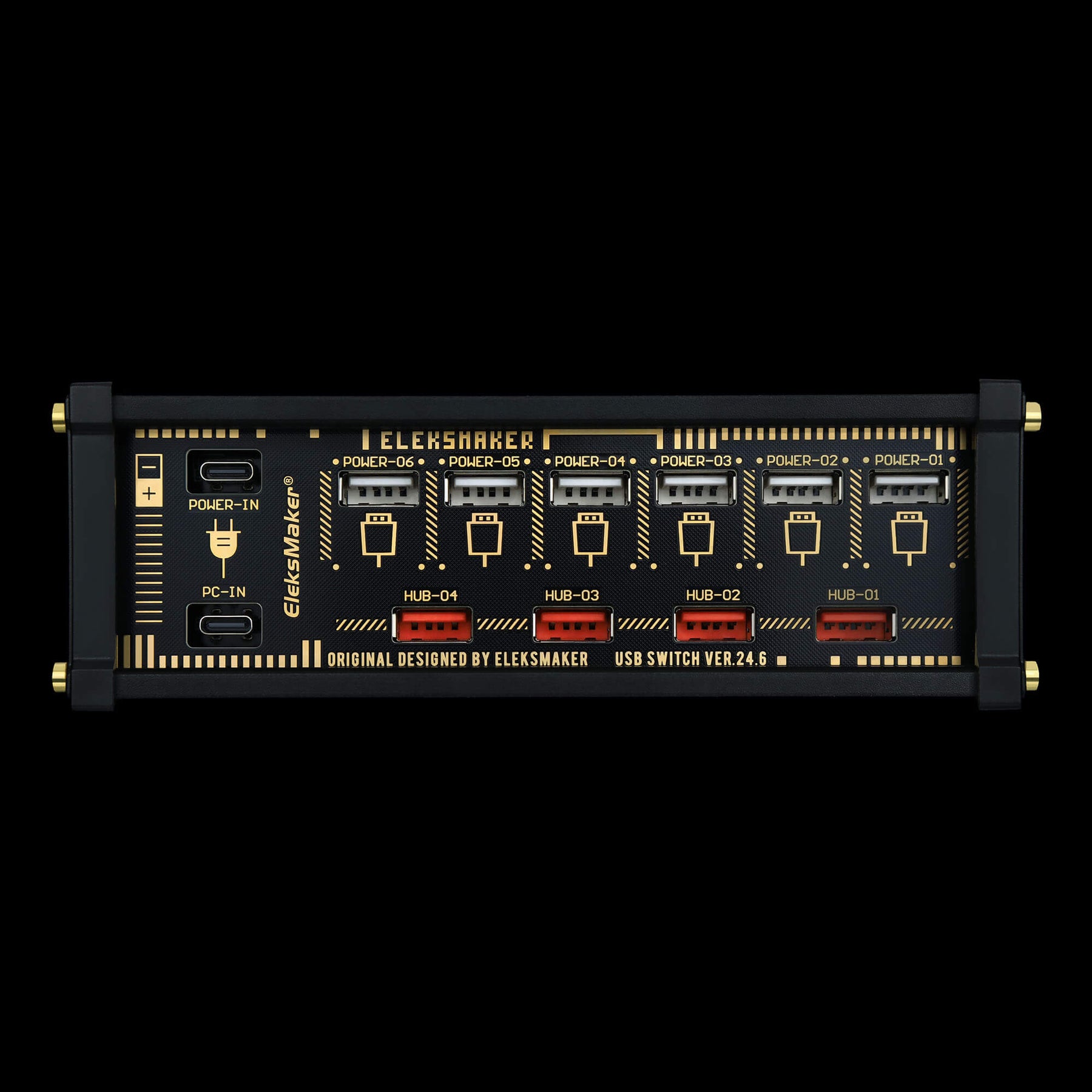 Atomic Voyage NK4 – 10-Port USB Hub with Individual Switches and OLED ...