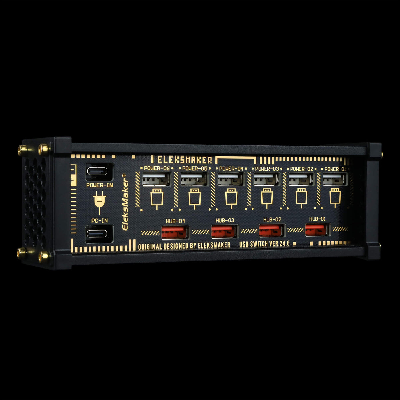 Atomic Voyage NK4 – 10-Port USB Hub with Individual Switches and OLED ...