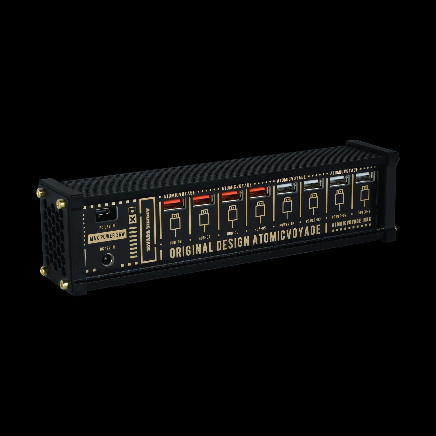 Atomic Voyage NK6 - 8-Port USB Data Hub with Individual LED Power ...